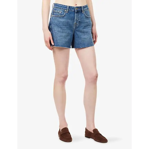7 For All Mankind Monroe Mid-rise Denim Shorts - Explorer