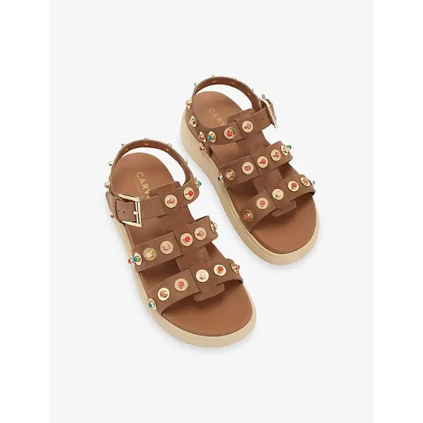 Carvela Amalfi Suede Flatform Sandals