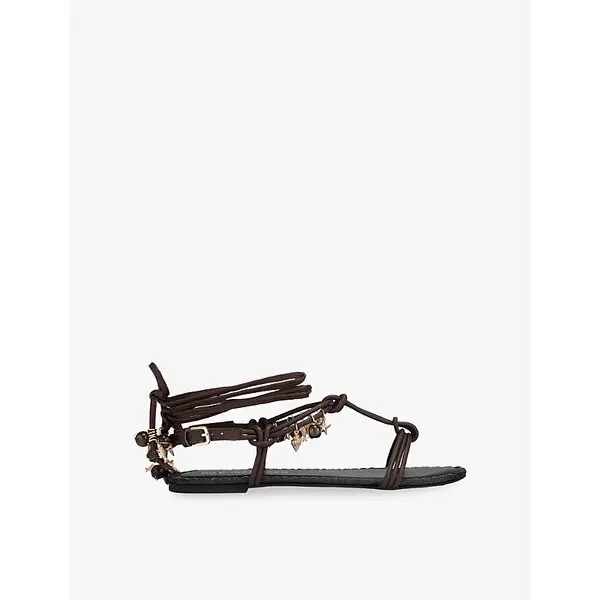Kurt Geiger Roux Charm Leather Sandals