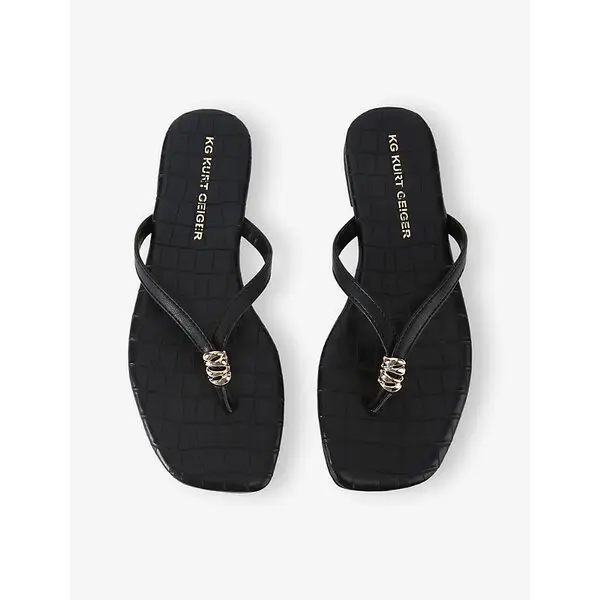 Kurt Geiger Faux-leather Thong Sandals