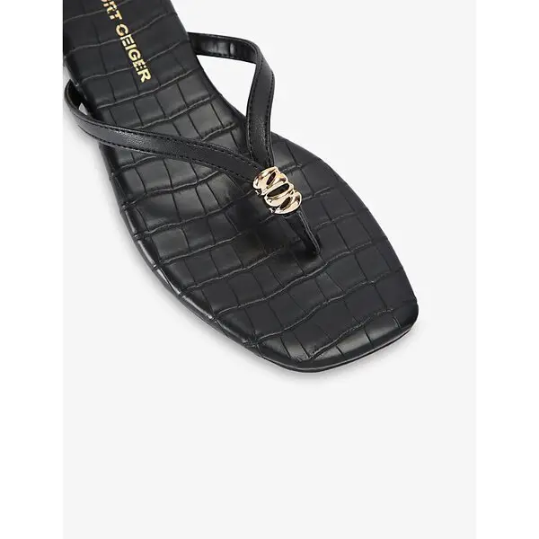 Kurt Geiger Faux-leather Thong Sandals