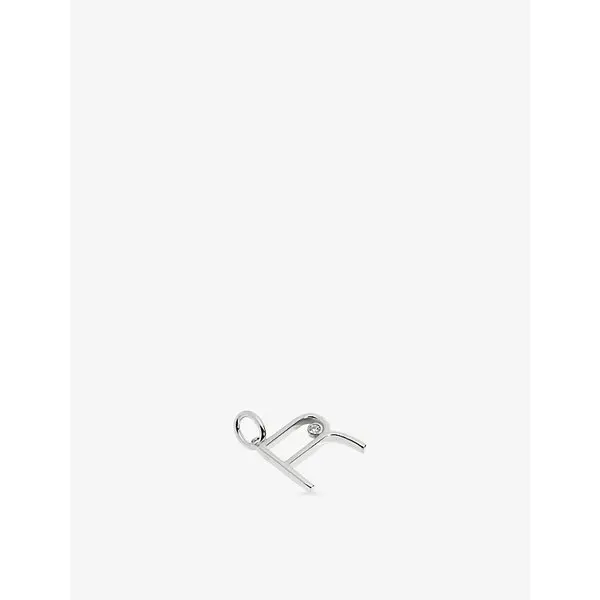 Monica Vinader Initial R Diamond Pendant - Silver