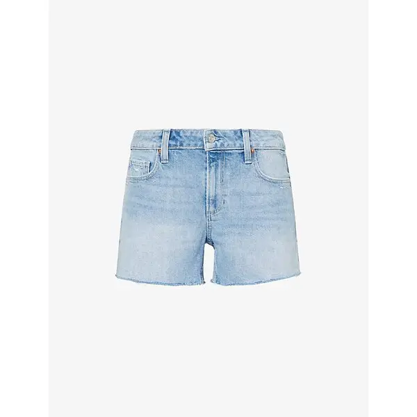 Paige Dylan Raw-hem Mid-rise Denim Shorts - Harmonie Destructed