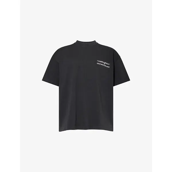 COLE BUXTON Sport Logo Cotton-jersey T-shirt - Vintage Black