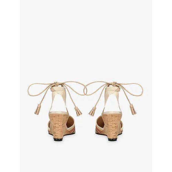 Valentino Garavani Cruisette 75 Embroidered Wedge Heels