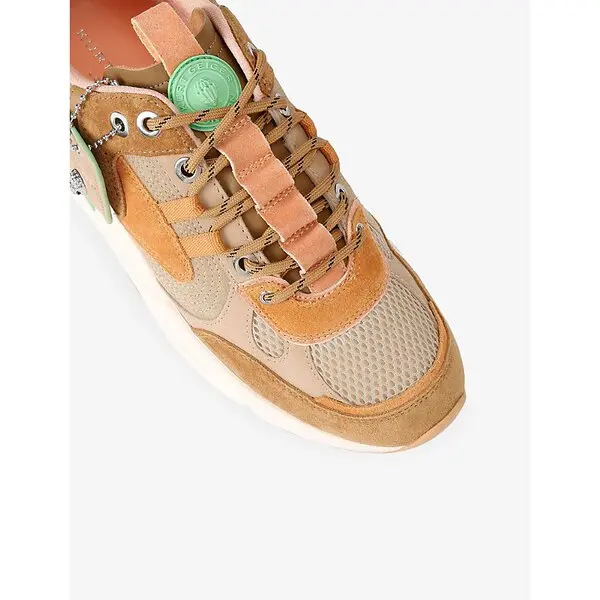 Kurt Geiger Kurt Runner Suede Trainers - Tan Comb