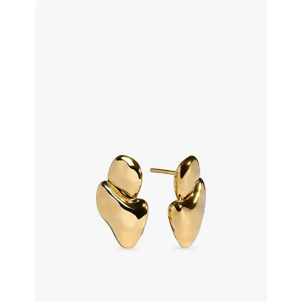 Monica Vinader Odyssey 18ct Yellow Vermeil Stud Earrings - Gold