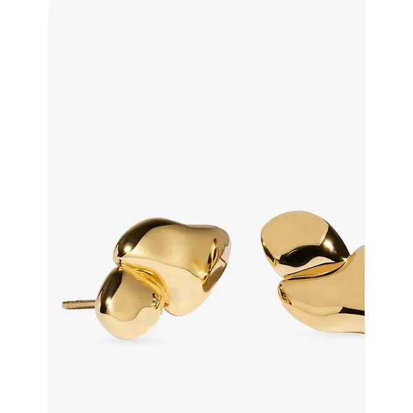 Monica Vinader Odyssey 18ct Yellow Vermeil Stud Earrings - Gold