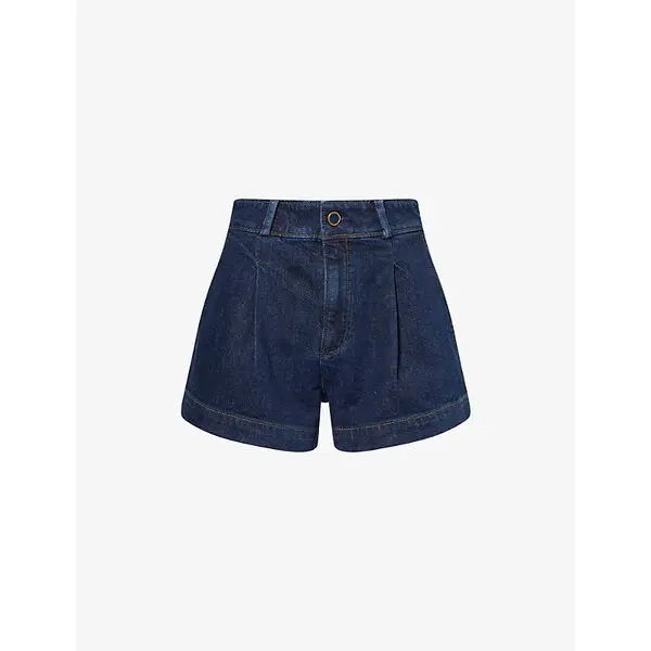Paige Camille High-rise Denim Shorts - Ballast