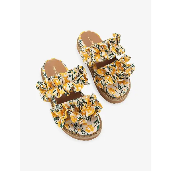 Kurt Geiger Sunshine Woven Sandals - White/oth