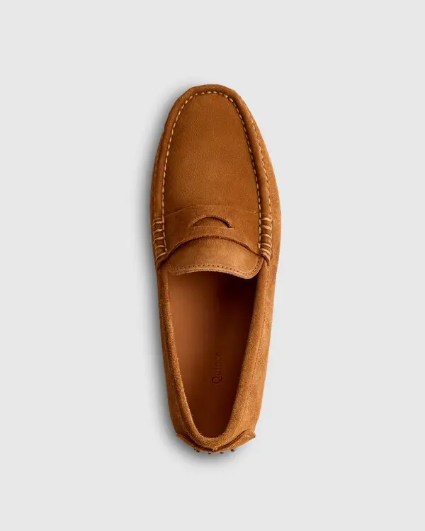 Quince Suede Driving Loafers - Whiskey