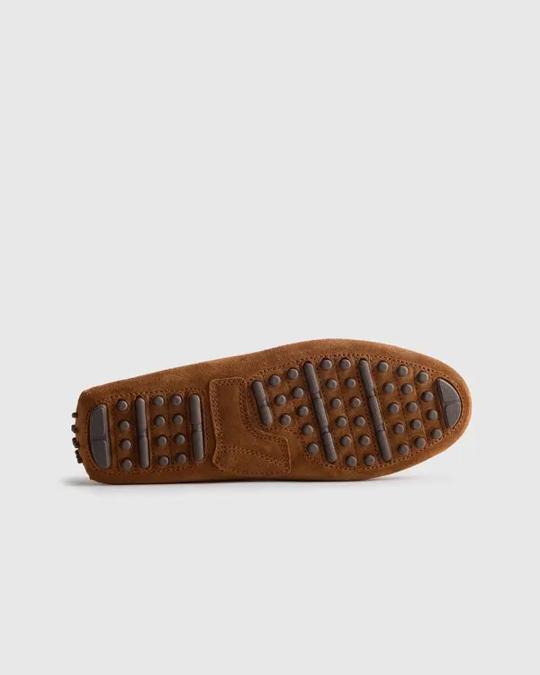 Quince Suede Driving Loafers - Whiskey