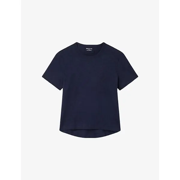 Whistles Emily Ultimate Relaxed-fit Cotton T-shirt - Navy