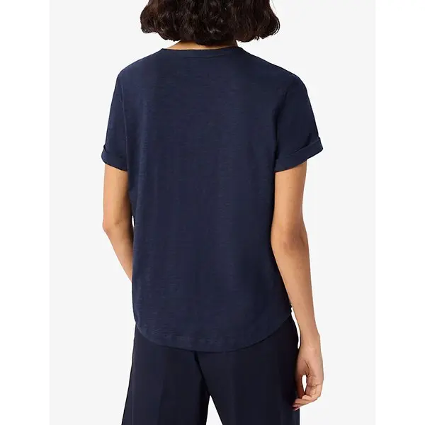 Whistles Relaxed-fit Cotton T-shirt - Navy