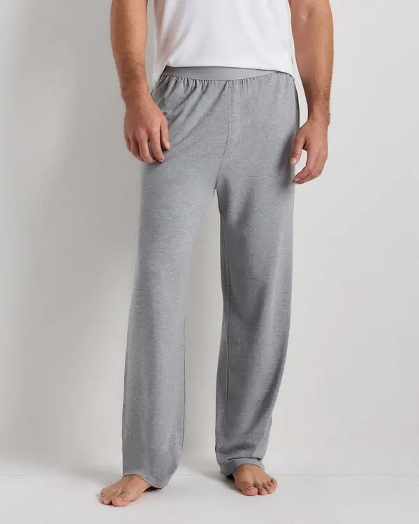 Quince Bamboo Jersey Relaxed Lounge Pants - Heather Grey