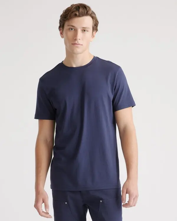 Quince Cotton Modal Crew Neck T-shirt - Deep Navy