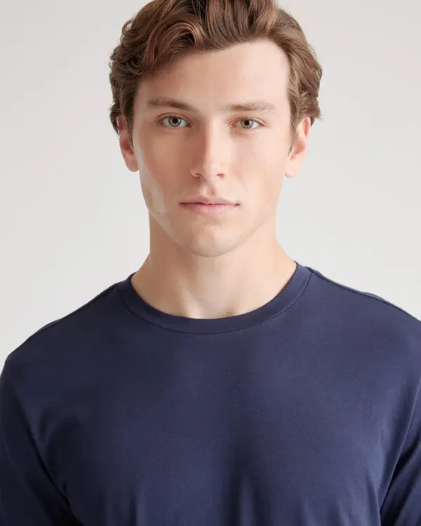 Quince Cotton Modal Crew Neck T-shirt - Deep Navy