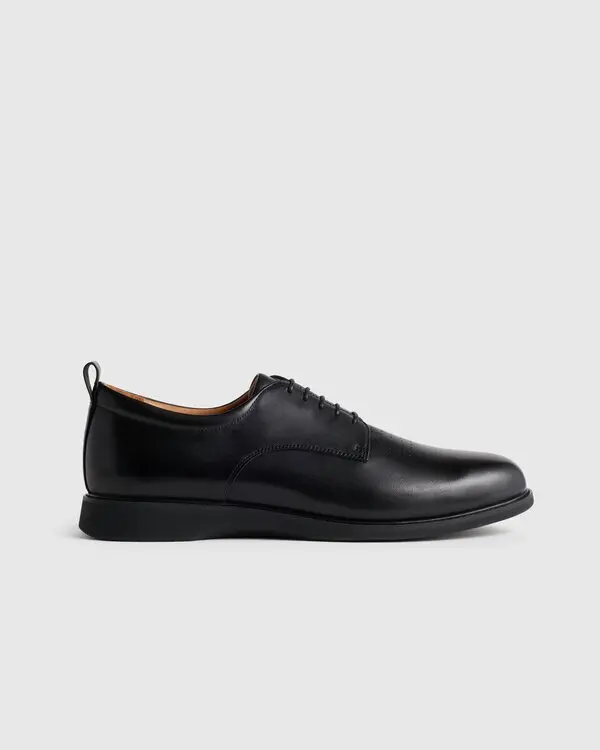 Quince Hybrid Italian Leather Derby - Black