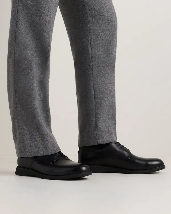 Quince Hybrid Italian Leather Derby - Black