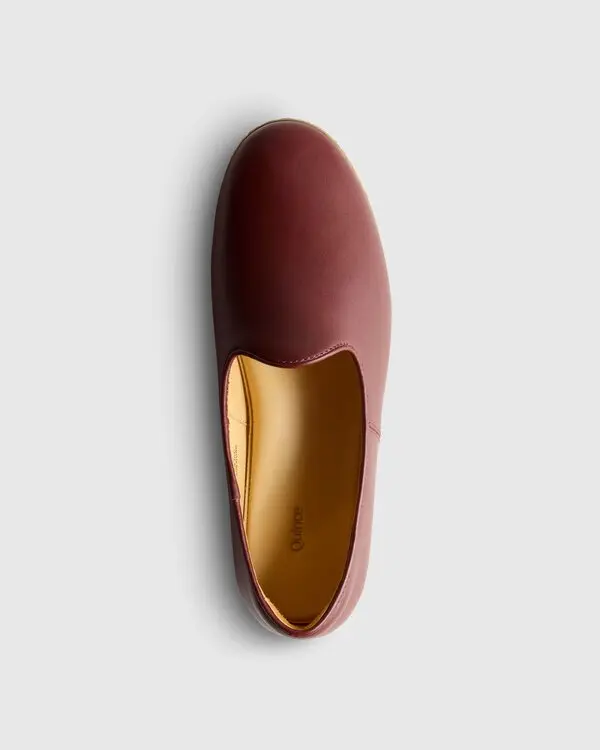 Quince Crafted Leather Slip-on Shoes - Bordeaux