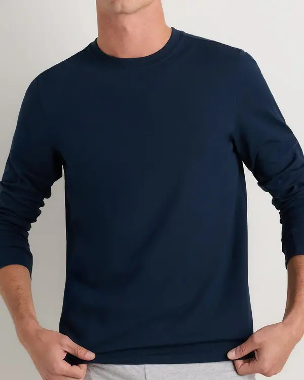 Quince Studio Performance Long Sleeve T-shirt - Navy