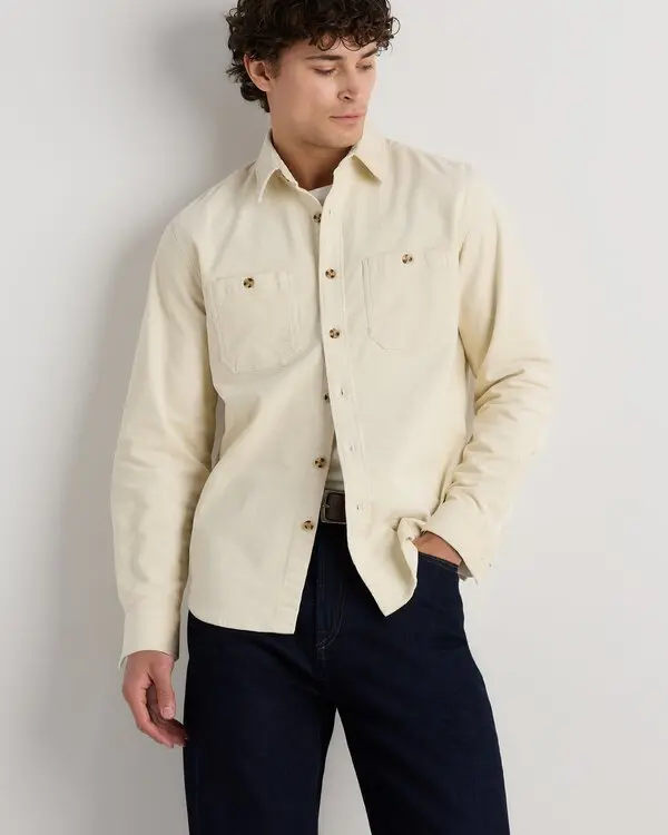 Quince Organic Stretch Corduroy Utility Shirt