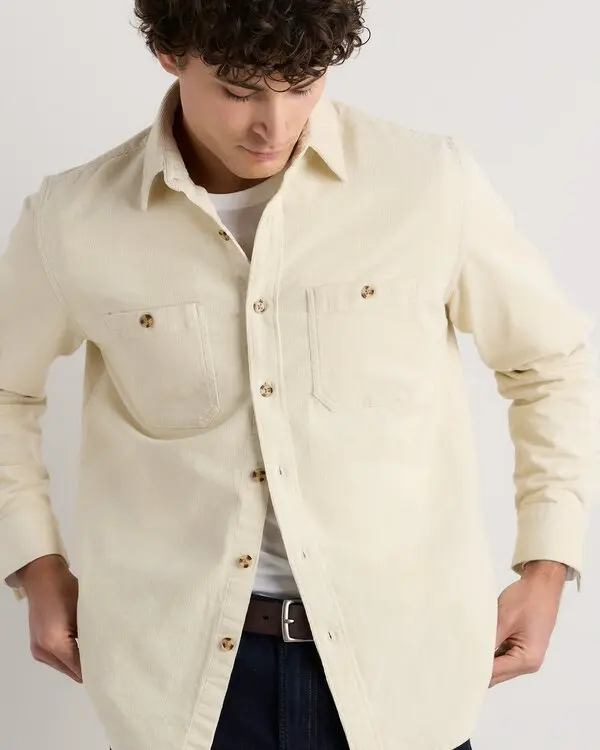 Quince Organic Stretch Corduroy Utility Shirt