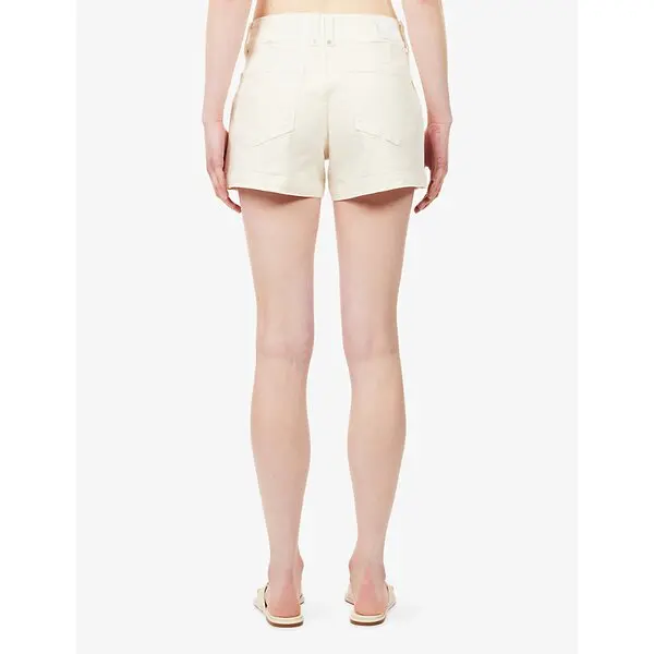 Paige Olivia High-rise Cargo Denim Shorts