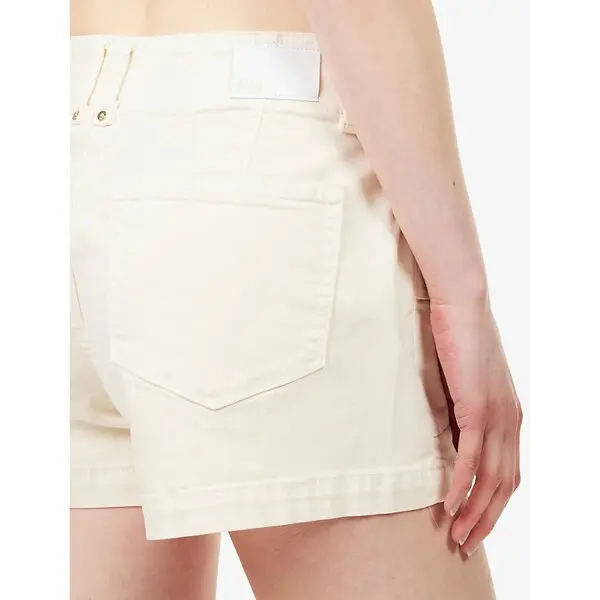 Paige Olivia High-rise Cargo Denim Shorts