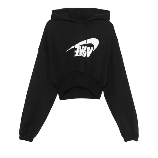 Nike Sportswear Oversized Cropped Pullover Hoodie - Black