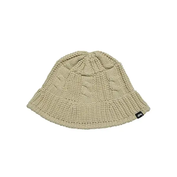 StÜssy Cable Knit Bucket Hat - Cream