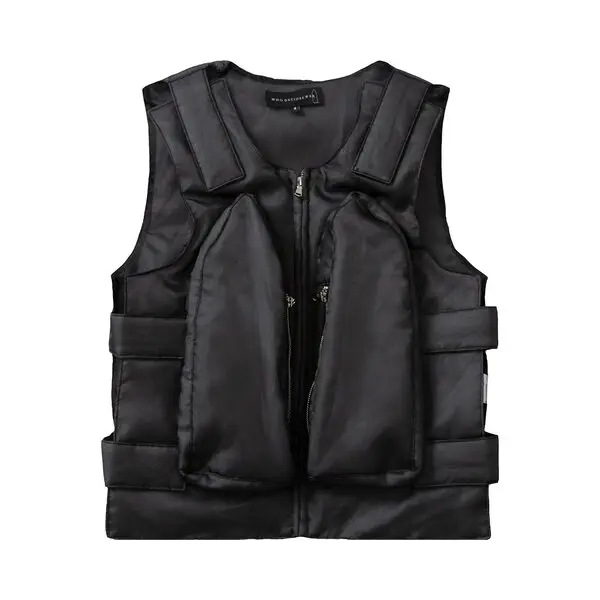 WHO DECIDES WAR Organza Bullet Point Vest - Grey