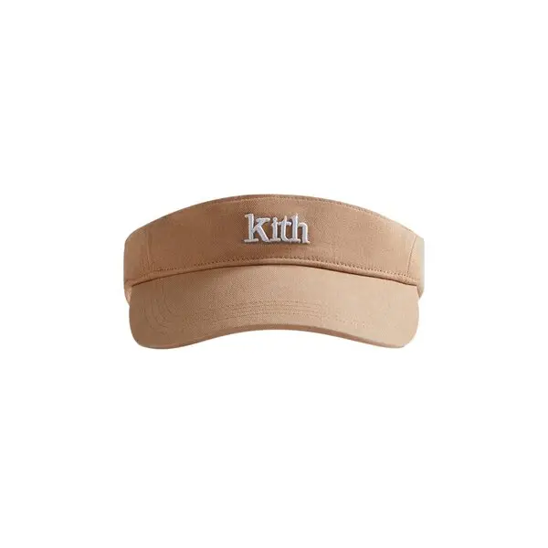 Kith Serif Washed Twill Visor - Tan