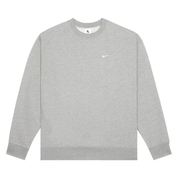 Nike Solo Swoosh Fleece Crewneck - Grey