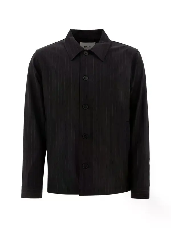 Nn07 Stripe-pattern Shirt Jacket
