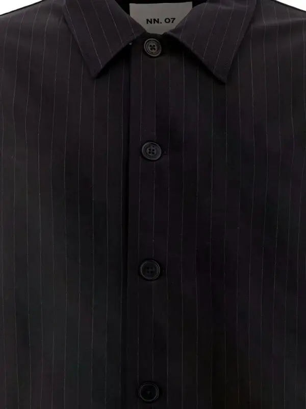 Nn07 Stripe-pattern Shirt Jacket
