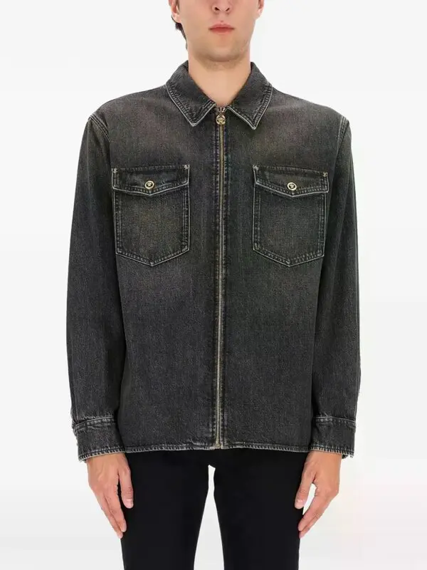 Versace Zip-up Denim Jacket