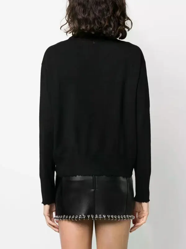 Patrizia Pepe Distressed-finish Wool Jumper
