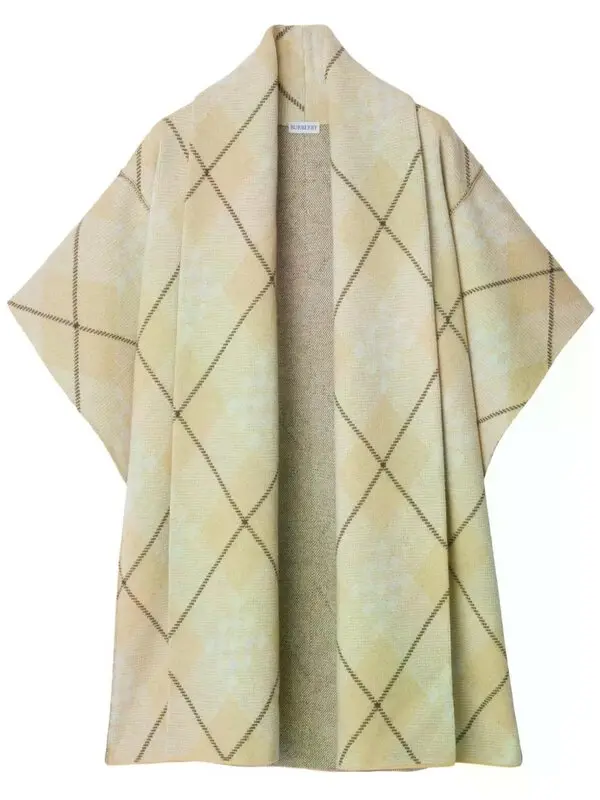 Burberry Checked Wool-blend Cape