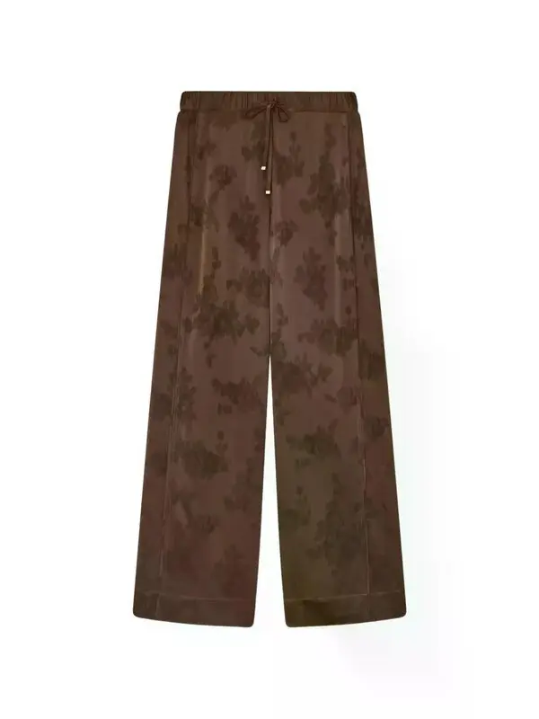 GANNI Floral Jacquard Drawstring Waist Trousers