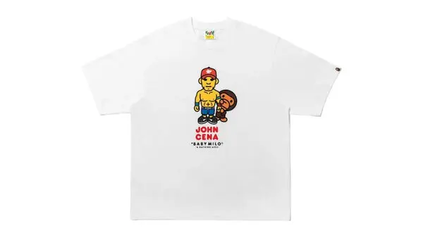 A BATHING APE X Wwe John Cena Baby Milo Relaxed Fit Tee Shirt - White