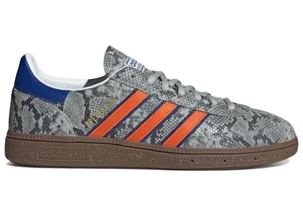 Adidas Handball Spezial Grey Snakeskin Royal - Grey Two/orange/collegiate Royal