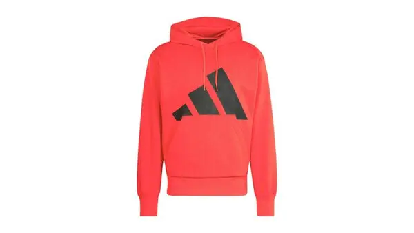 Adidas Essentials Big Logo Fleece Hoodie - Pure Ruby Black