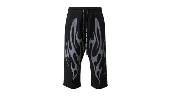 HELLSTAR Tribal Flame 3/4 Short - Black