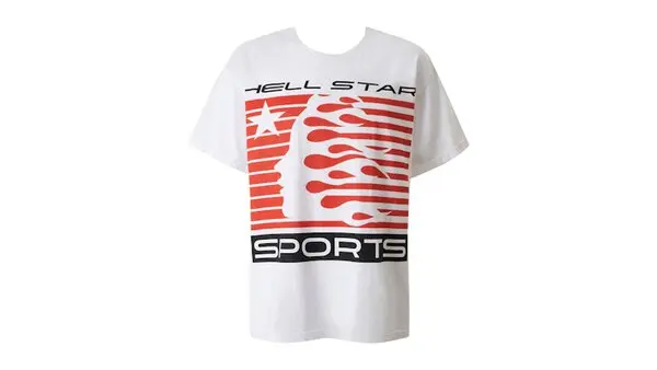 HELLSTAR Flame Tribal Motion T-shirt - White