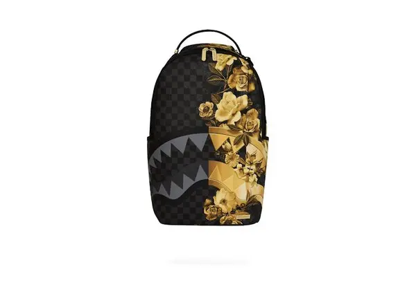SPRAYGROUND Floral Remix Backpack - Black/gold