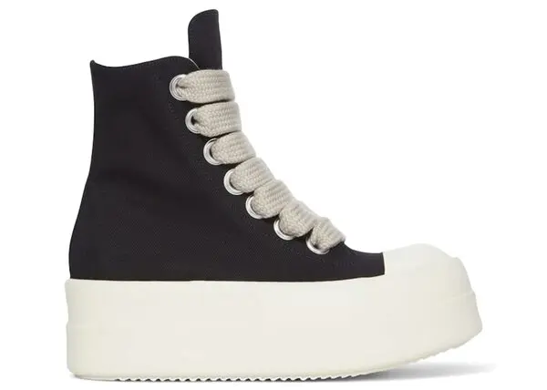 Rick Owens Mega Bumper Jumbolace High Sneaks - Black/milk