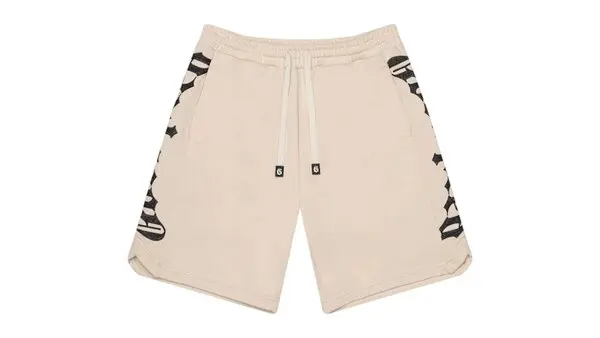 GODSPEED Courtside Shorts With Graphic Detailing - Bone