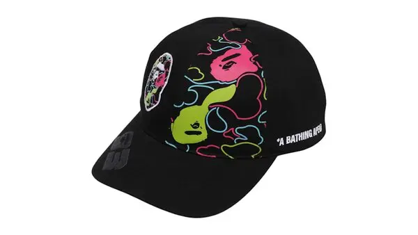 A BATHING APE X F1lv Camo Ape Head Cap - Black