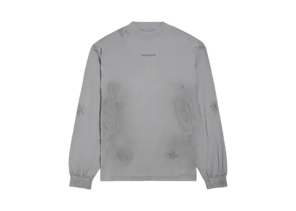 Balenciaga Long Sleeve T-shirt - Grey